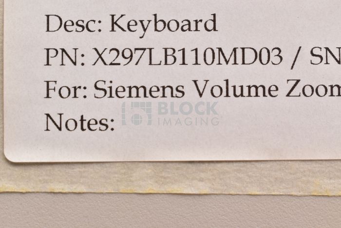 X297LB110MD03 - Siemens - CT - Keyboard | Block Imaging