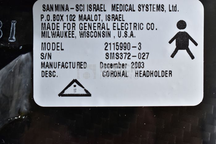 2115990-3 - GE - CT - Table Metalless Cradle Supine Coronal Headholder ...