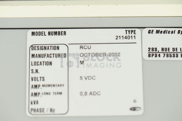 2114011 - GE - Cath/Angio - IDF Remote Control Unit | Block Imaging