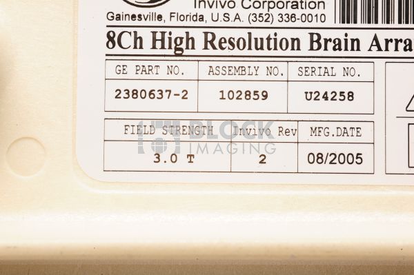 2380637-2 - GE - MRI - 8 Channel High Resolution Brain Array Coil ...