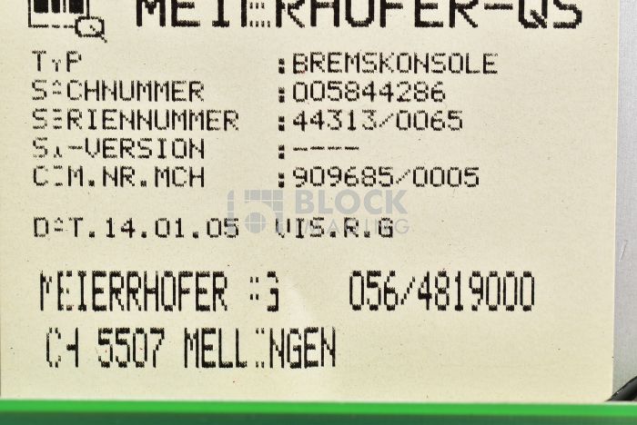 5844286 - Siemens - C-Arm - Brake Console CPL. | Block Imaging