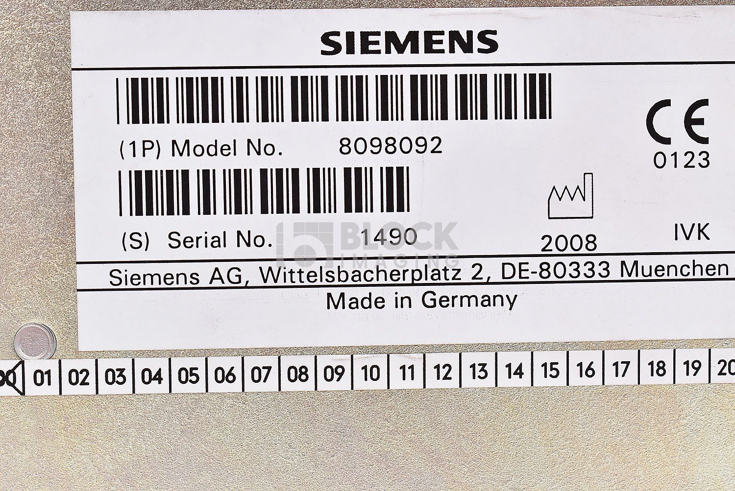 8098092 - Siemens - CT - GANTRY PANEL CONTROL (GPC) RIGHT | Block Imaging