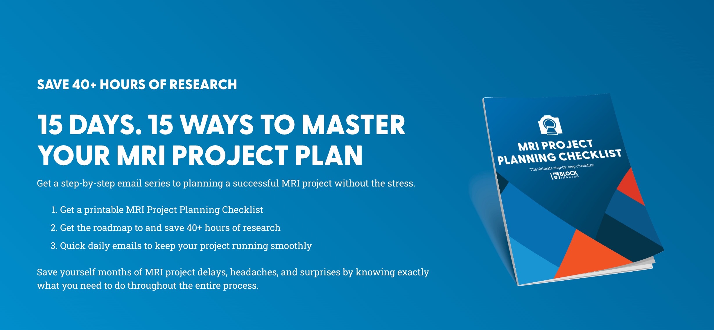 MRI Project Planning Checklist | Block Imaging